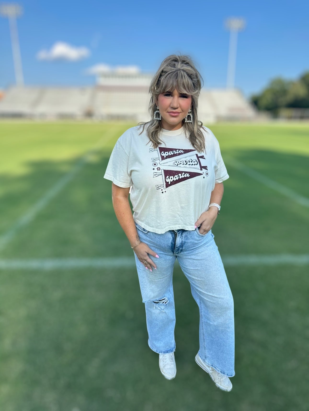 -Sparta Sideline Tee- "Crop Top" – Xceed Limitz